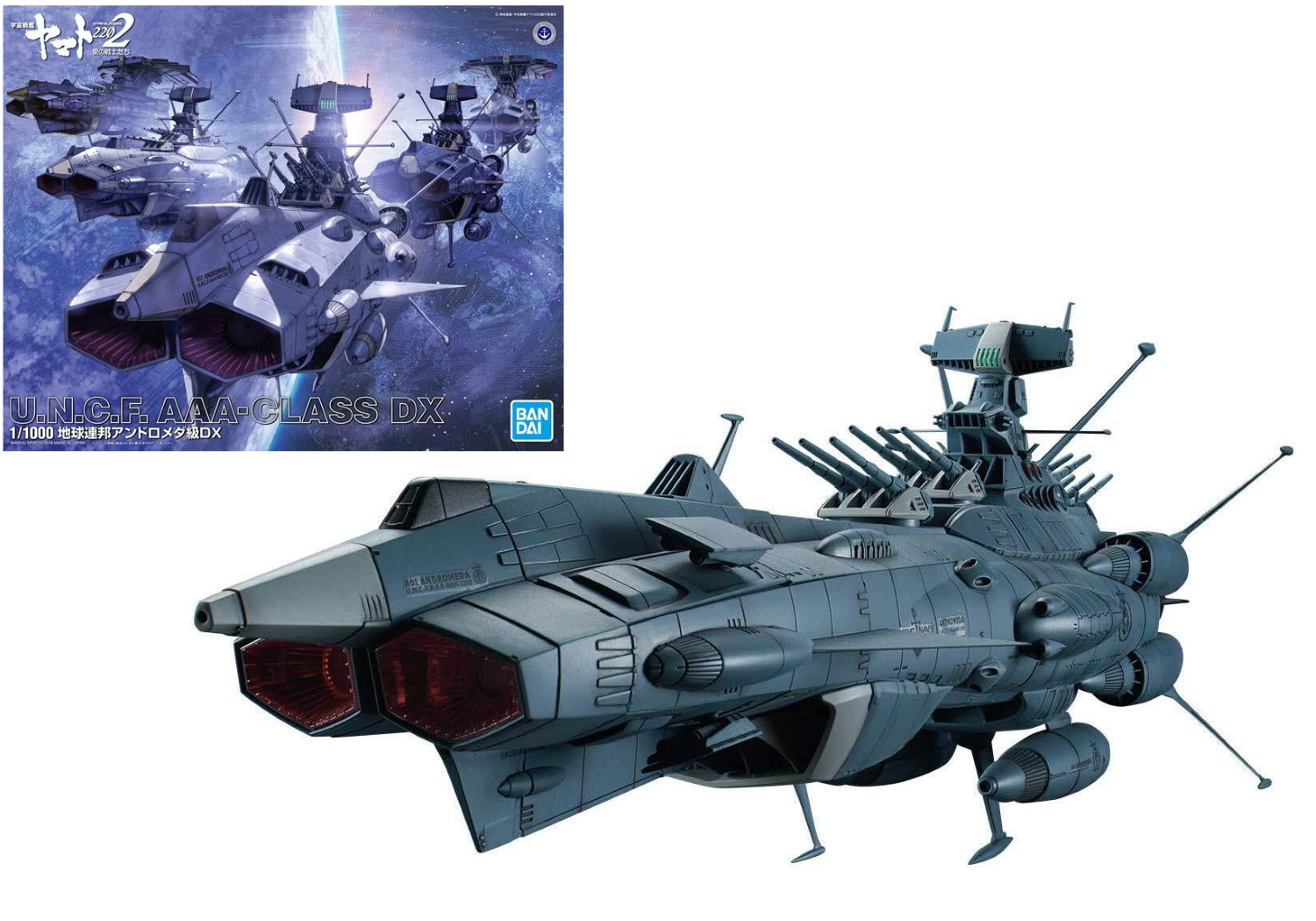 Model do składania Space Battleship Yamato 2202 1/1000 - U.N.C.F. AAA ...