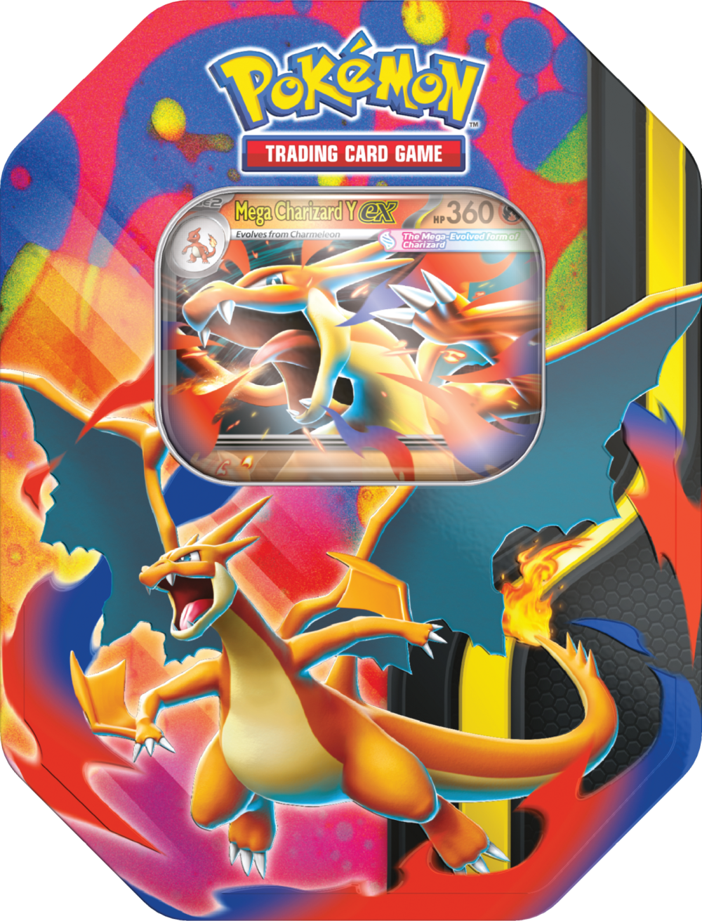 Karty do gry Pokémon TCG: Mega Charizard Tin - Mega Charizard Y ex